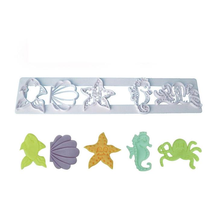 Under The Sea Cookie Cutters, 5 Shapes - Starfish, Fish, Seahorse ...