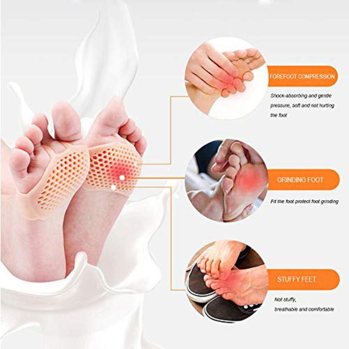 Forefoot Pad Anti-slip Cushion Silicone Breathable Code Anti-Pain Foot ...
