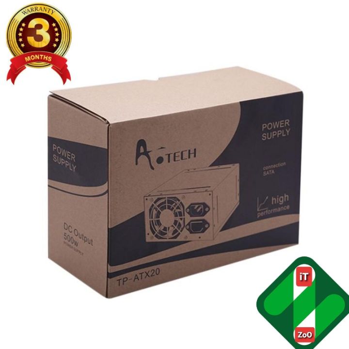 Atech 500 Watt Power Supply - Silver | Daraz.com.bd