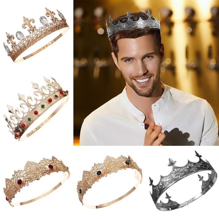 KMVEXO Royal King Queen Crown for Men/Women Metal Prince Crowns and ...