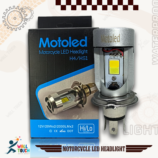 Motoled H4 LED Headlight Bulb H/L High Low Dual Beam 20W | Daraz.com.bd