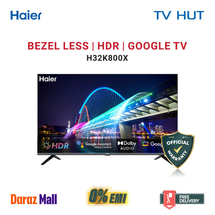 Haier 32 Inch Bezel Less Google TV H32K85FX | Daraz.com.bd