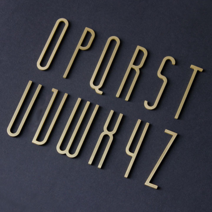 Solid Brass Letters Home Decorative English Alphabet House Number ...