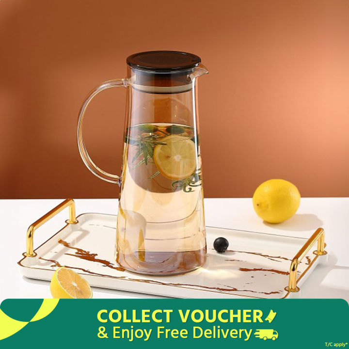 golden color HEAT-RESISTANT GLASS JUG, GPH27HA, 1440ML | Daraz.com.bd
