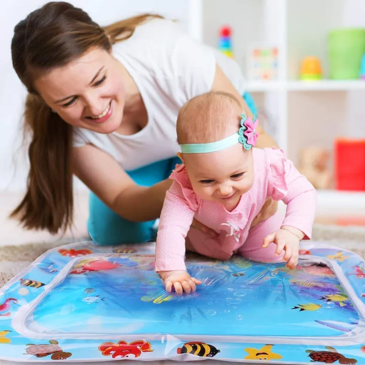 Inflatable Baby Slapped Pad Tummy Time Floor Cushion Fun Activity Play ...
