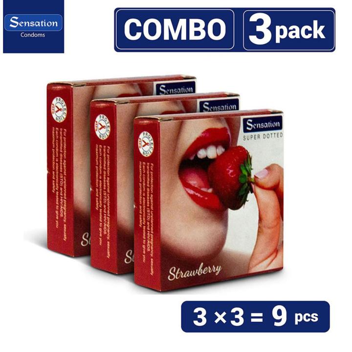 Sensation Strawberry - 3 Pack ( 9 Piece ) | Daraz.com.bd