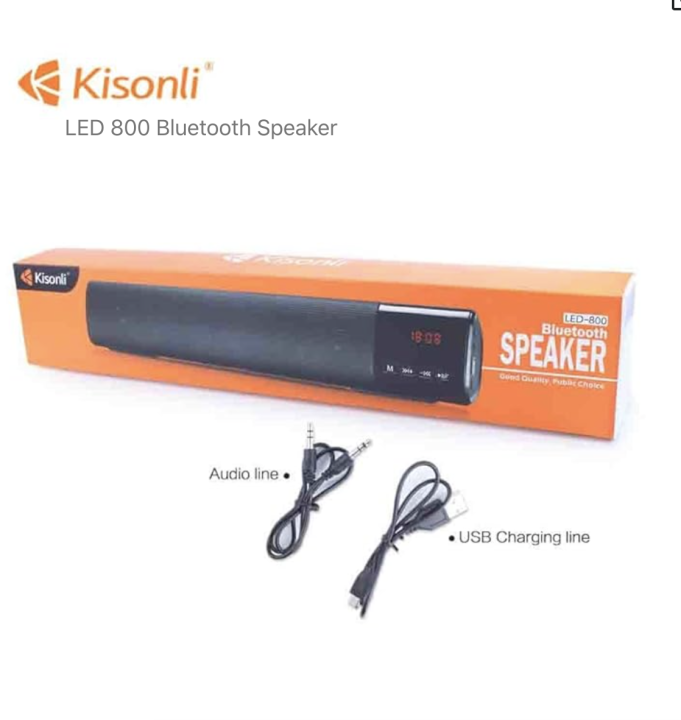KISONLI LED-800B Wireless Bluetooth Clock Speaker Portable Rechargeable Speaker | Daraz.com.bd
