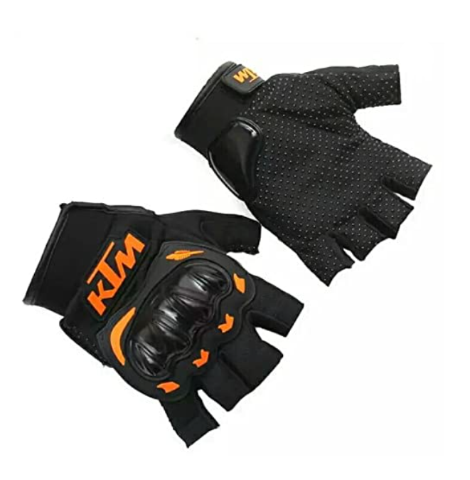 Motorcycle Half finger Hand Gloves For Biker Ktm -black | Daraz.com.bd