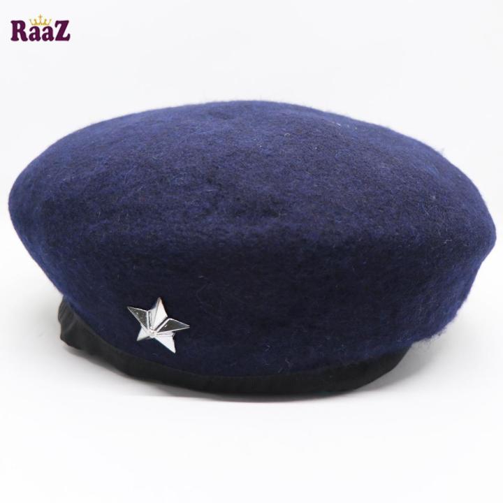 Navy Blue Che Guevara Military Metal Star Beret Cap (Free Size) | Daraz ...