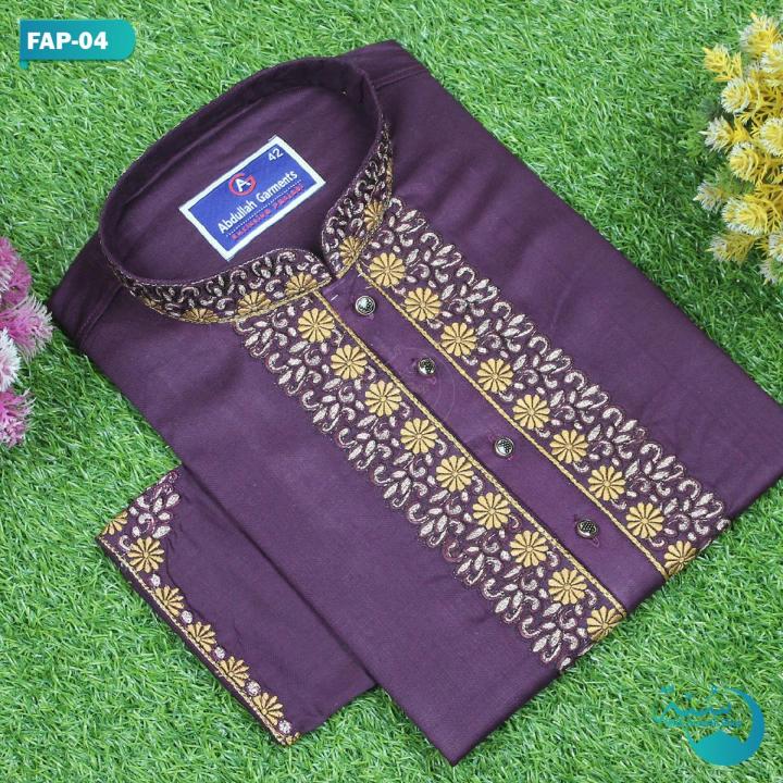 Men's Premium Quality Semi-Long - Embroidery Design - Sutton Slab ...