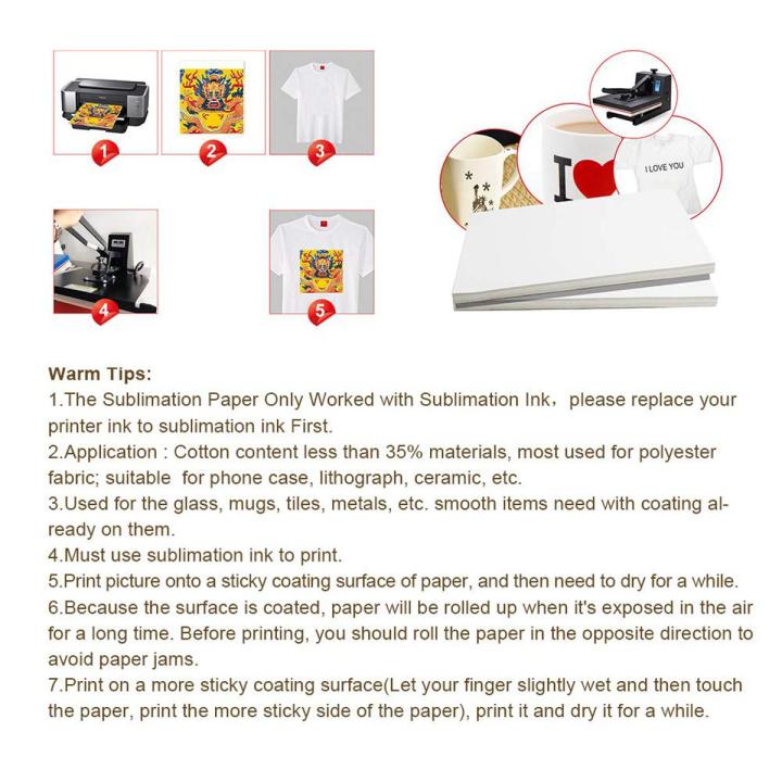 100ps Heat Transfer Paper For T shirt / Mug . A4 Papers . | Daraz.com.bd