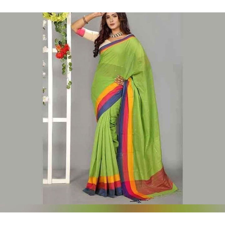 Rongdhono Chumki Saree Green colour Saree | Daraz.com.bd