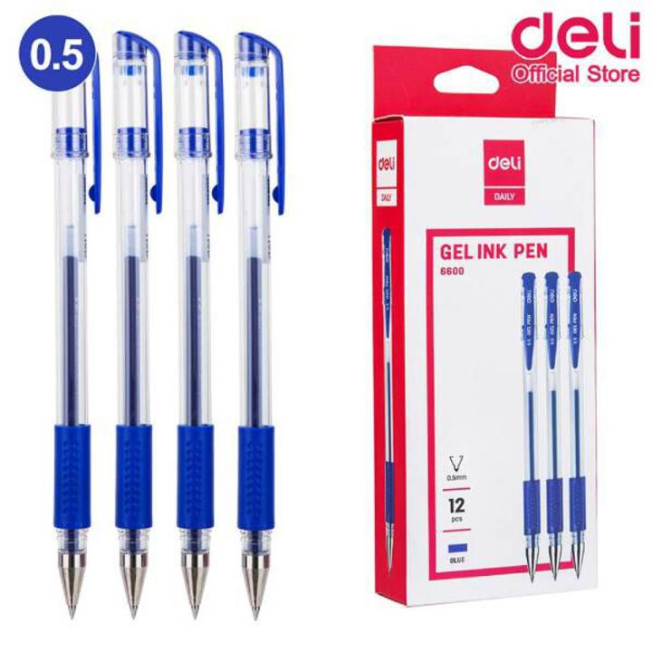 Deli Soft Grip Ball Pen Blue (Pack of 6 Pens) | Daraz.com.bd