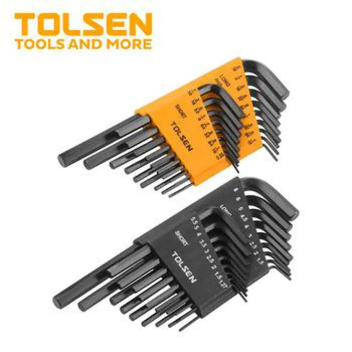 TOLSEN 36pcs Allen Hex Key Set (Inches & Metric) Black Finish 20094 ...