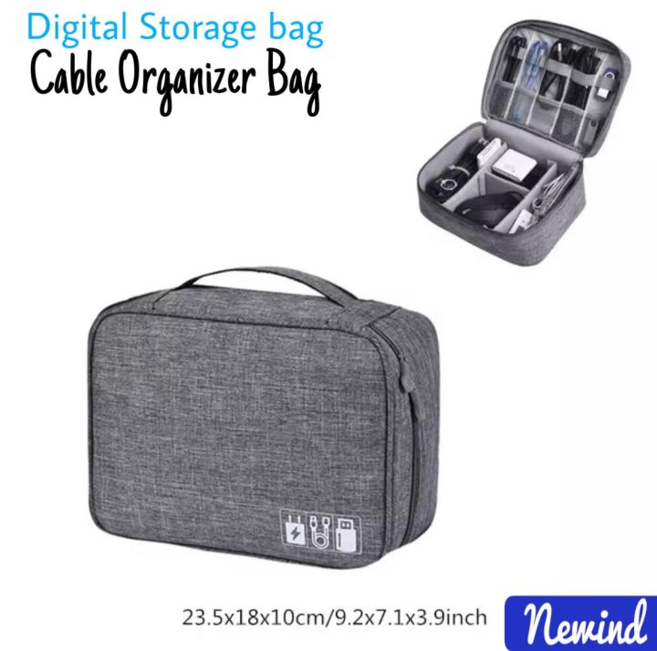 Portable Digital Storage Bag USB Gadget Waterproof Cable Organizer ...