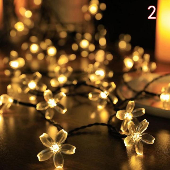 Led Flower Fairy String Lights Lamp Cherry Outdoor Garden Wedding Decor ...