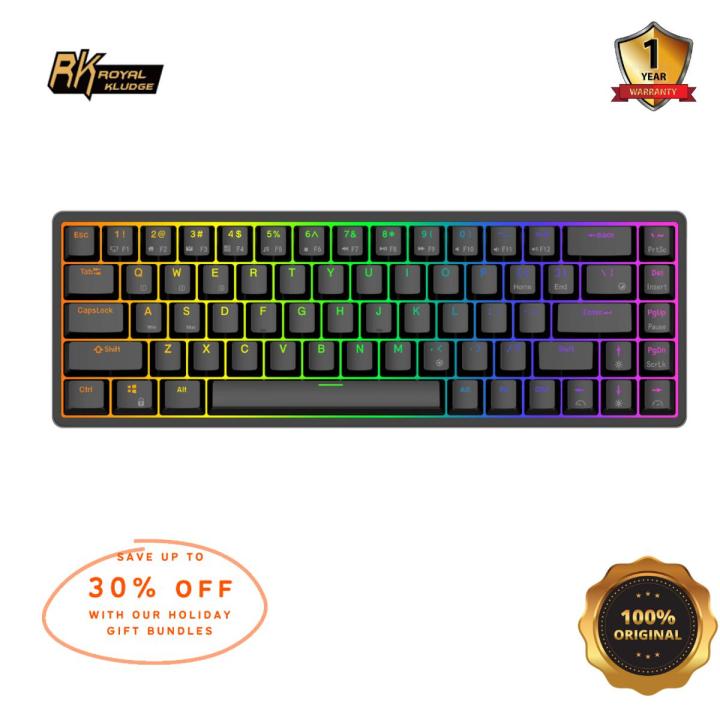 rk royal kludge rkg68 /rk837 (3 mode rgb ) hot swappable mechanical ...