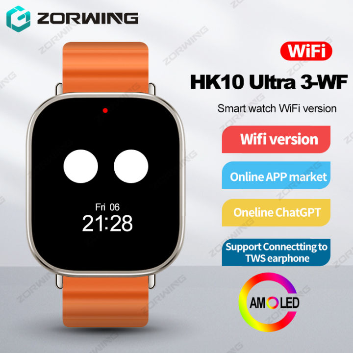 HK10 Ultra 3-WF Smart Watch Men AMOLED WiFi Bluetooth Calls Smartwatch ...