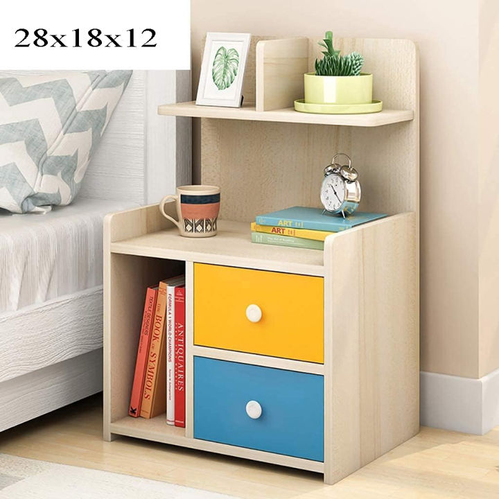 Bedside table Study Bedroom Locker Drawer Double Pumping Semple Thicken ...