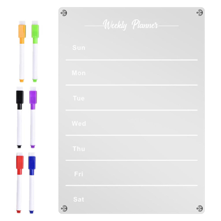 A3 Clear Fridge Magnets Acrylic Weekly Planner Board | Daraz.com.bd