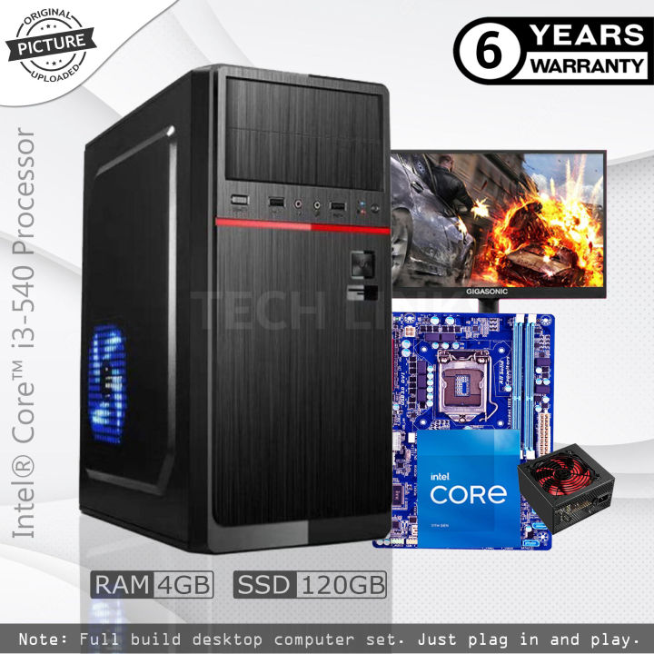 Intel Core i3 RAM 4GB SSD 120GB Graphics 2GB Built in PC Win 10 64 Bit ...