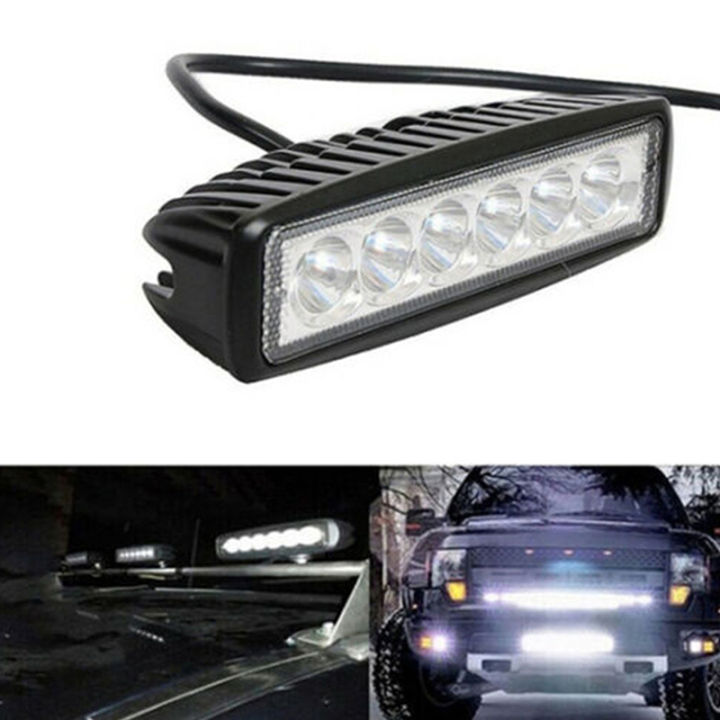 18W 6 LED Car LED Work Light DRL Spotlight High Bright Waterproof Auto ...