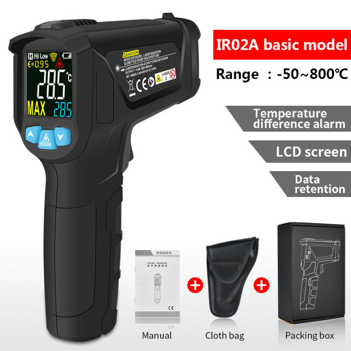 MESTEK -50-800 Degree Digital Infrared Thermometer Humidity Meter ...