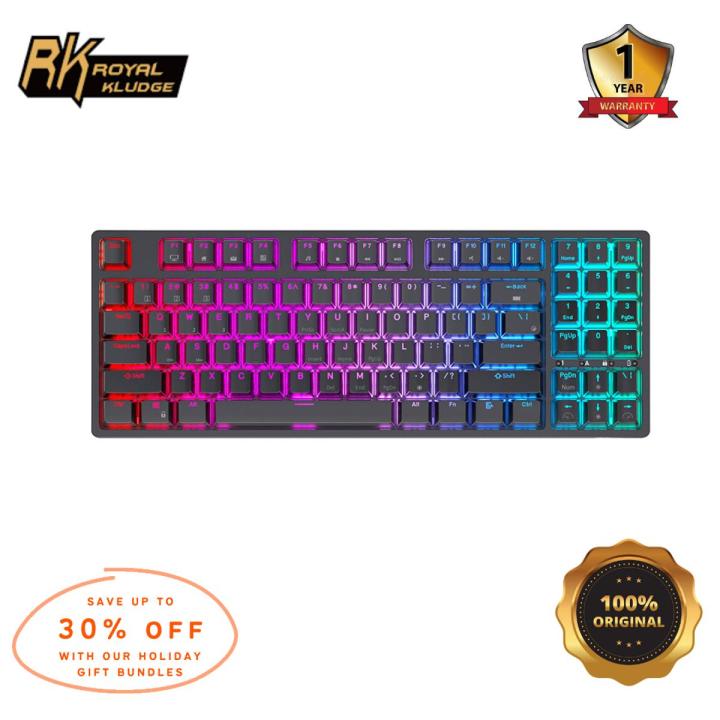 Royal Kludge RK92 Tri-Mode wireless RGB 92 Keys Hot Swappable ...