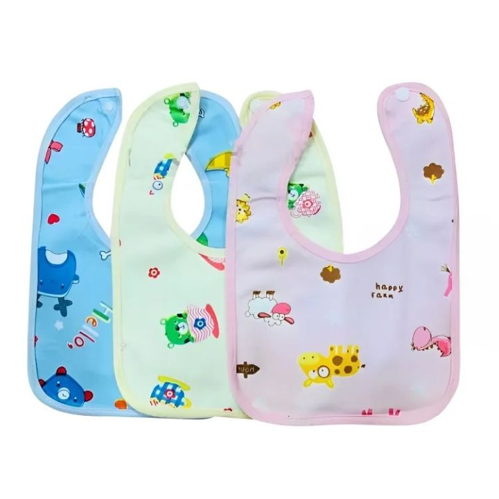 High Quality Multicolor Cotton Bibs for Baby - 3pcs Combo Pack (Any 3 ...