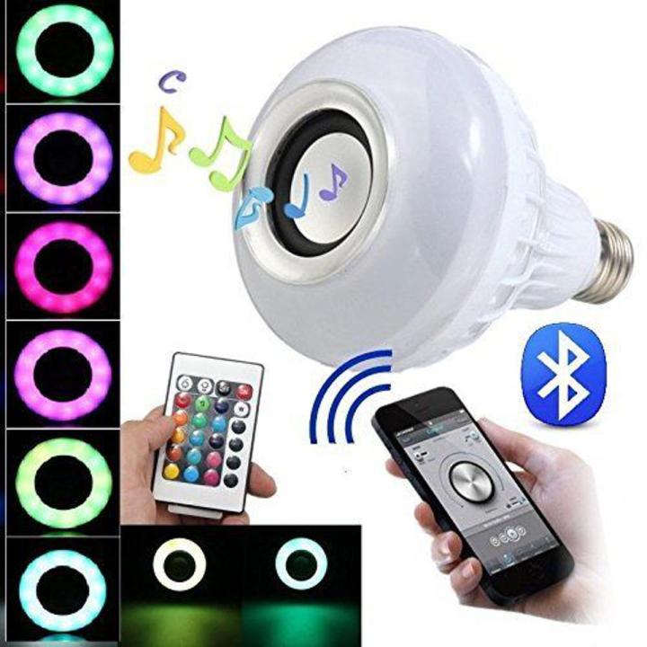 LED Music Light Bulb with Bluetooth Speaker RGB Changing Color Lamp ...