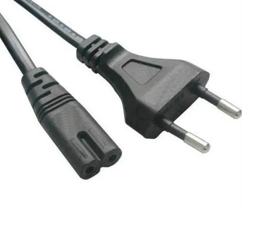 Universal AC Power Cable 220v 2 Pin 1 Feet | Daraz.com.bd