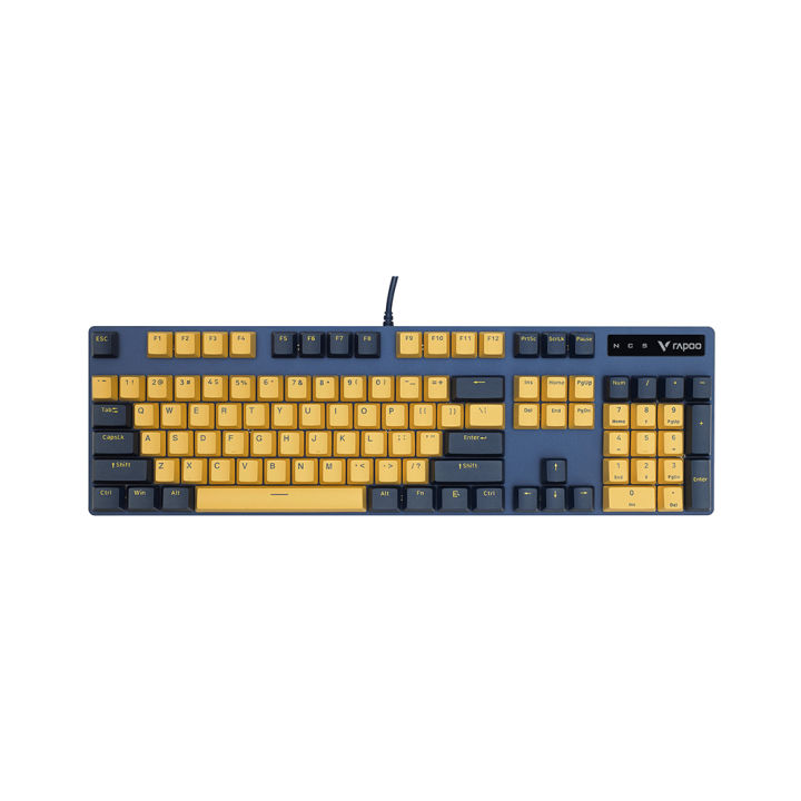 Rapoo VPRO V500PRO (Yellow Blue) Backlit Mechanical Gaming Keyboard ...