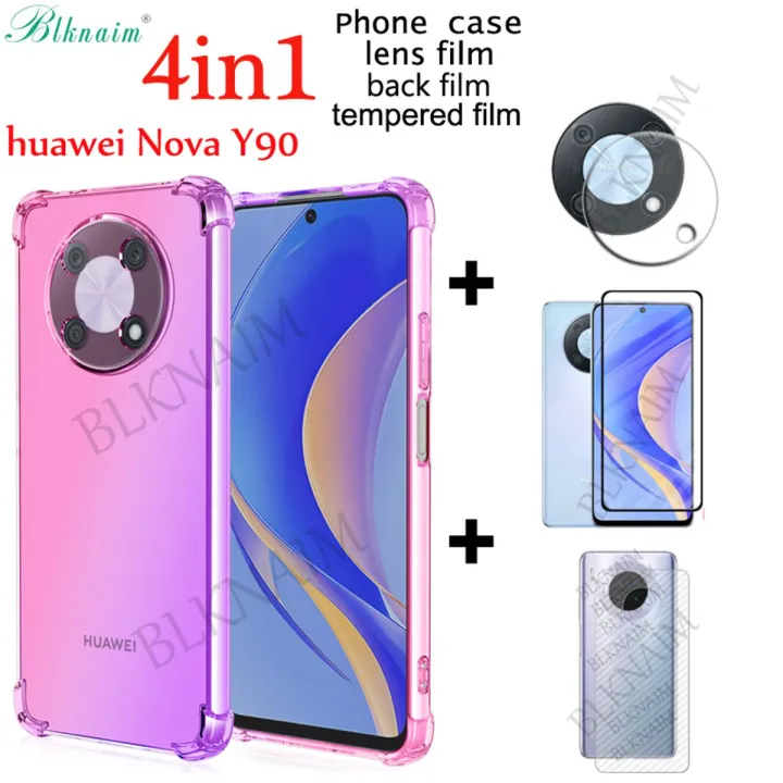 BLKNAIM (4-in-1) NEW For Huawei Nova Y90 Case Anti-fall Color Mobile ...