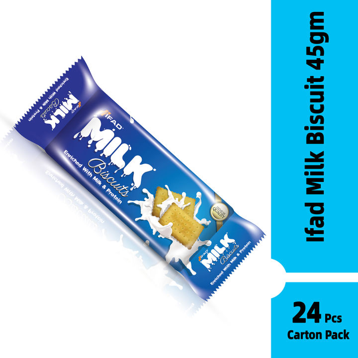 Ifad Milk Biscuit 45gm X (24 Pcs Carton Pack) | Daraz.com.bd