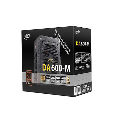 DEEP COOL DA 600-M 80 PLUS FULL MODULAR LONG CABLE POWER SUPPLY DA600 | Daraz.com.bd