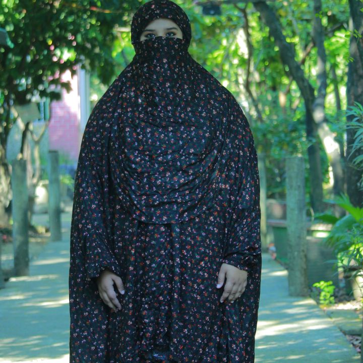 Khimar hijab with niqab for muslim Womens Linen century Fabric For ...