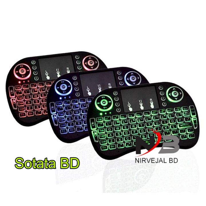 Wireless Mini Keyboard,Touchpad, Handheld, Re-Chargable 2.4G Keyboard ...