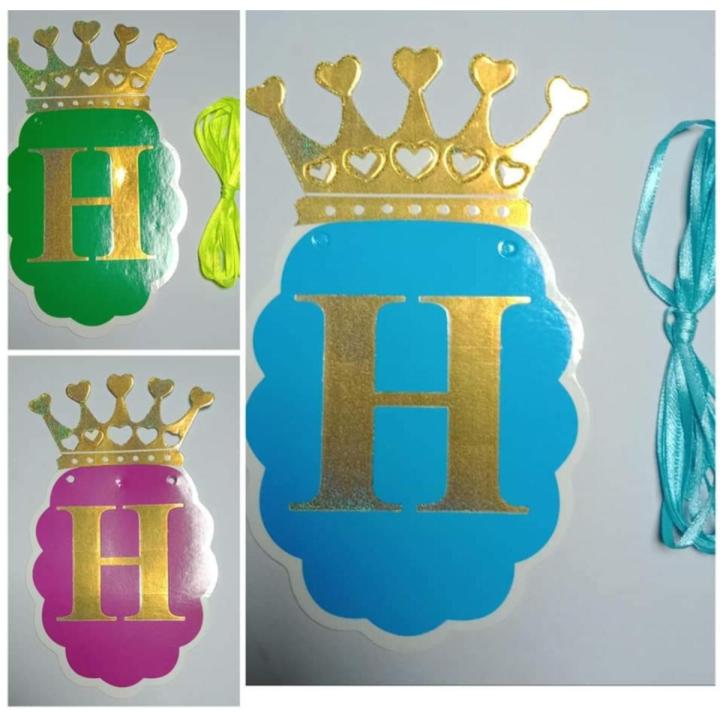 Happy birthday card banner/Happy birthday crown banner/Happy birthday ...