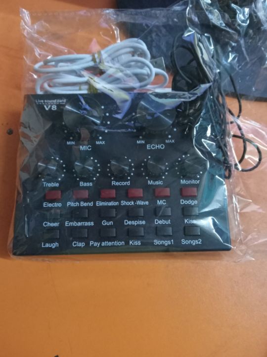 V8 Multifunctional USB Audio Interface Intelligent Volume Adjustable ...