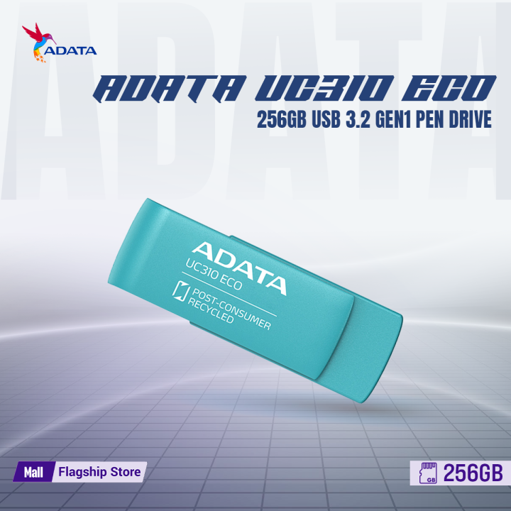 ADATA UC310 ECO 256GB USB 3.2 Gen1 Pen Drive with Backward Compatible ...