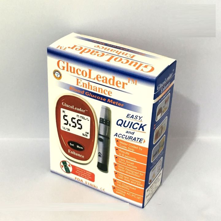 Glucoleader Enhance Taiwan Blood Glucose Meter _ Red with warranty ...