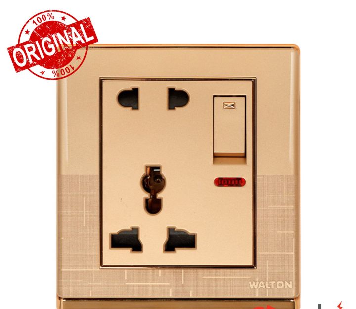 WALTON FIONA GOLD Series 13A Five Pin Multi Function Universal Socket ...