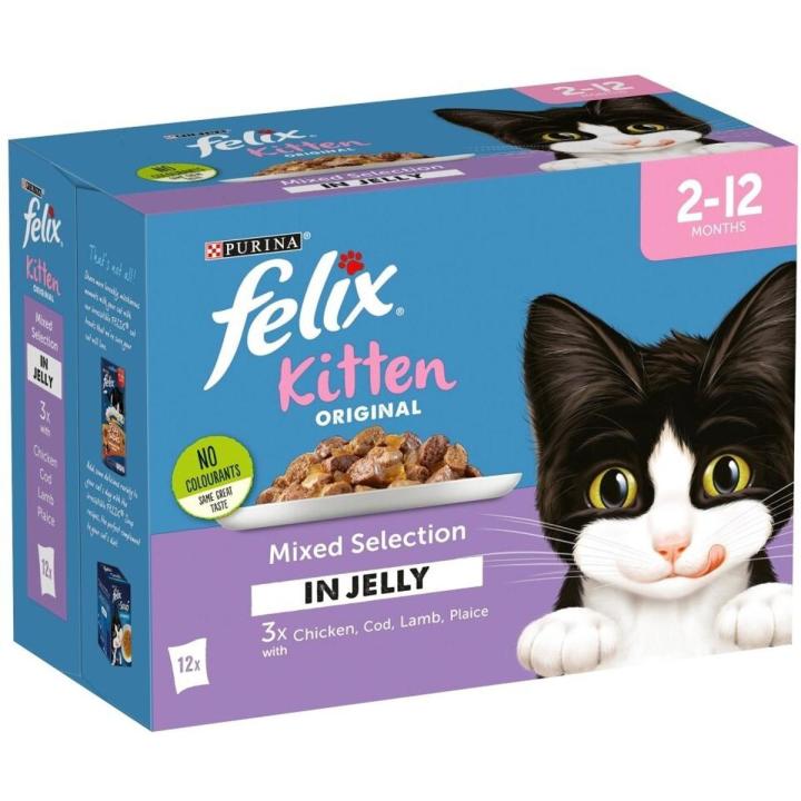 Felix UK Pouch Kitten Mixed Selection in Jelly 12x100gm | Daraz.com.bd