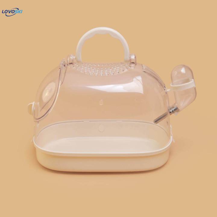 Hamster Carrier Cage with Water Bottle Mice Travel Case Small Animal ...
