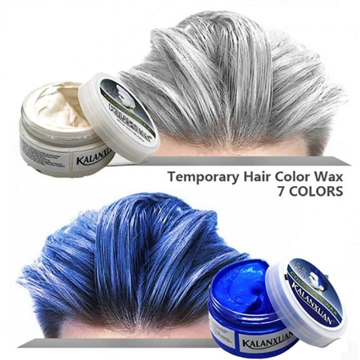 9 Color Hair Colors Wax Dye Temporary Molding Paste Hairs Dye Wax Mud ...