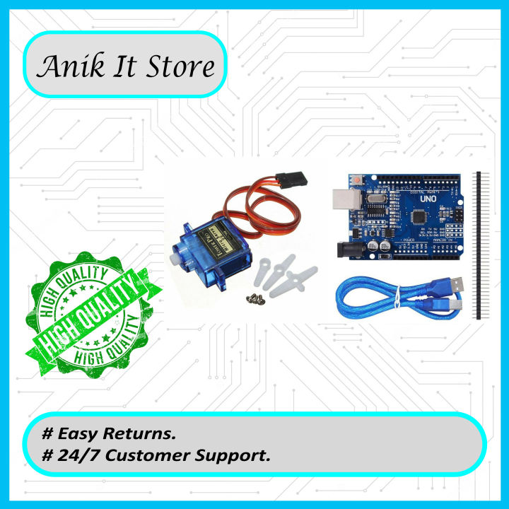 Arduino Uno R3 SMD With Servo Motor Combo Pack | Daraz.com.bd