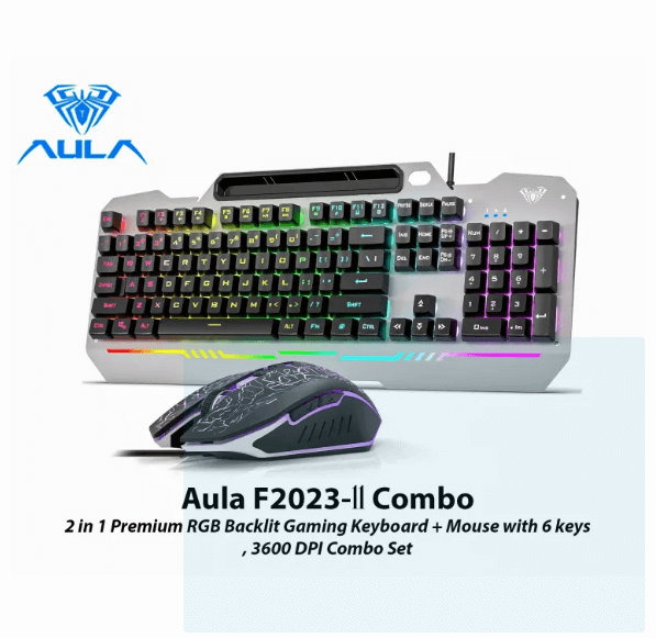 AULA F2023 Wired Keyboard & Mouse Gaming Combo | Daraz.com.bd