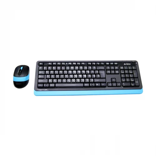 A4 Tech FG1010 Black-Blue Wireless Keyboard & Mouse Combo with Bangla ...