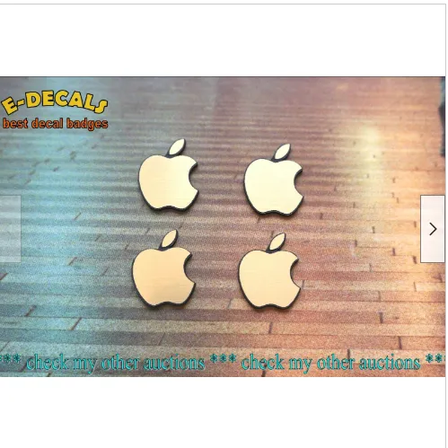 4 x Apple DECAL Badge Sticker Logo gold color for iphone ipad medium 1 ...