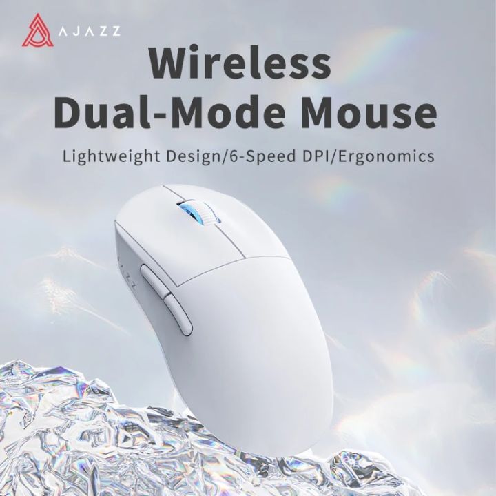 Ajazz NEW AJ199 MC Wireless Mouse 2.4GHz + Wired Gaming Mouse PAW3338 ...